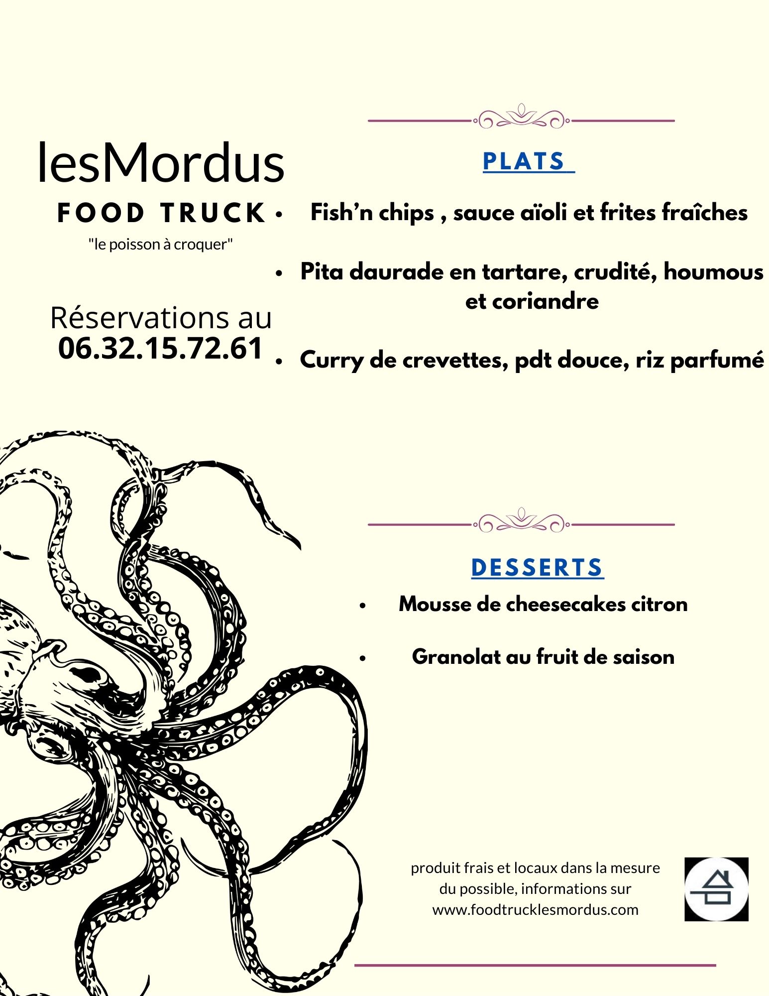 Menus à venirs | les mordus